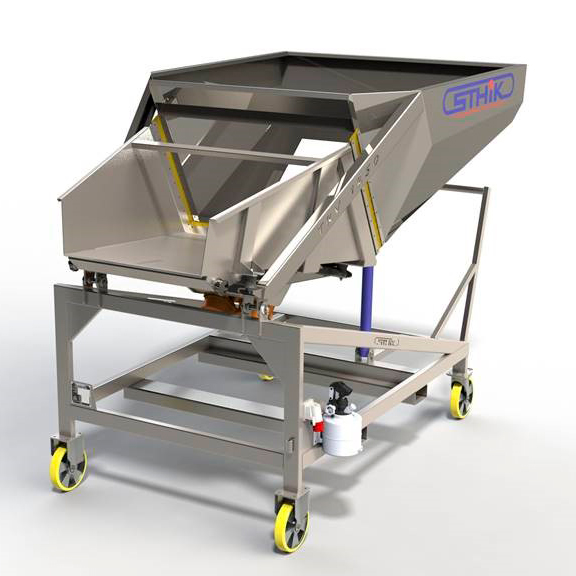 Vibrating hopper for STHIK boxes and pallets | AZ3 Oeno